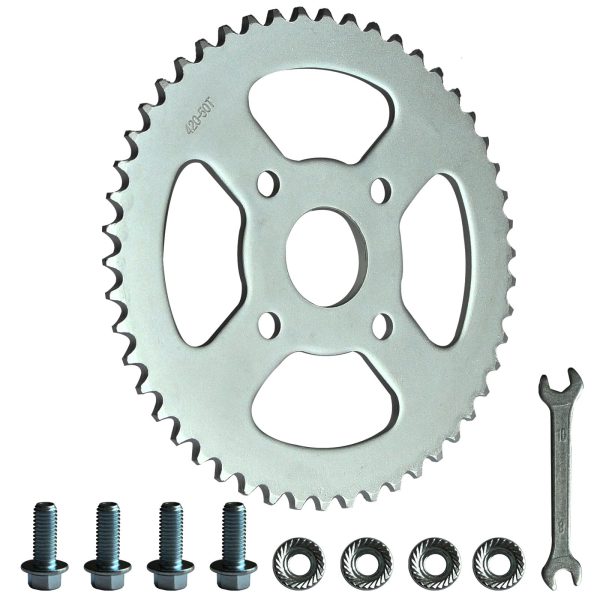 Mini Bike Sprocket 420 Chain 50T Go Kart Rear Sprocket 40mm Bore ...