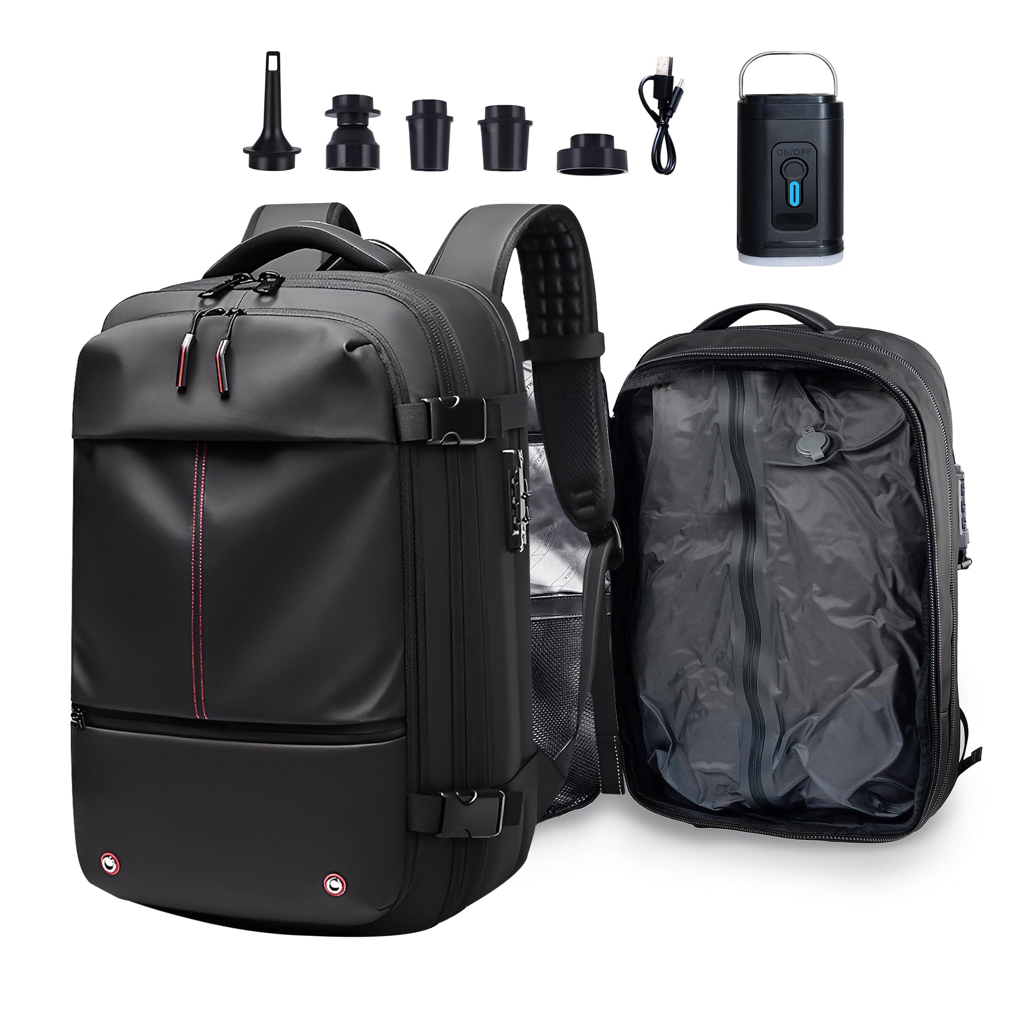 Travel Vacuum Compression Air-back,Expandable Vacpack Backack with ...