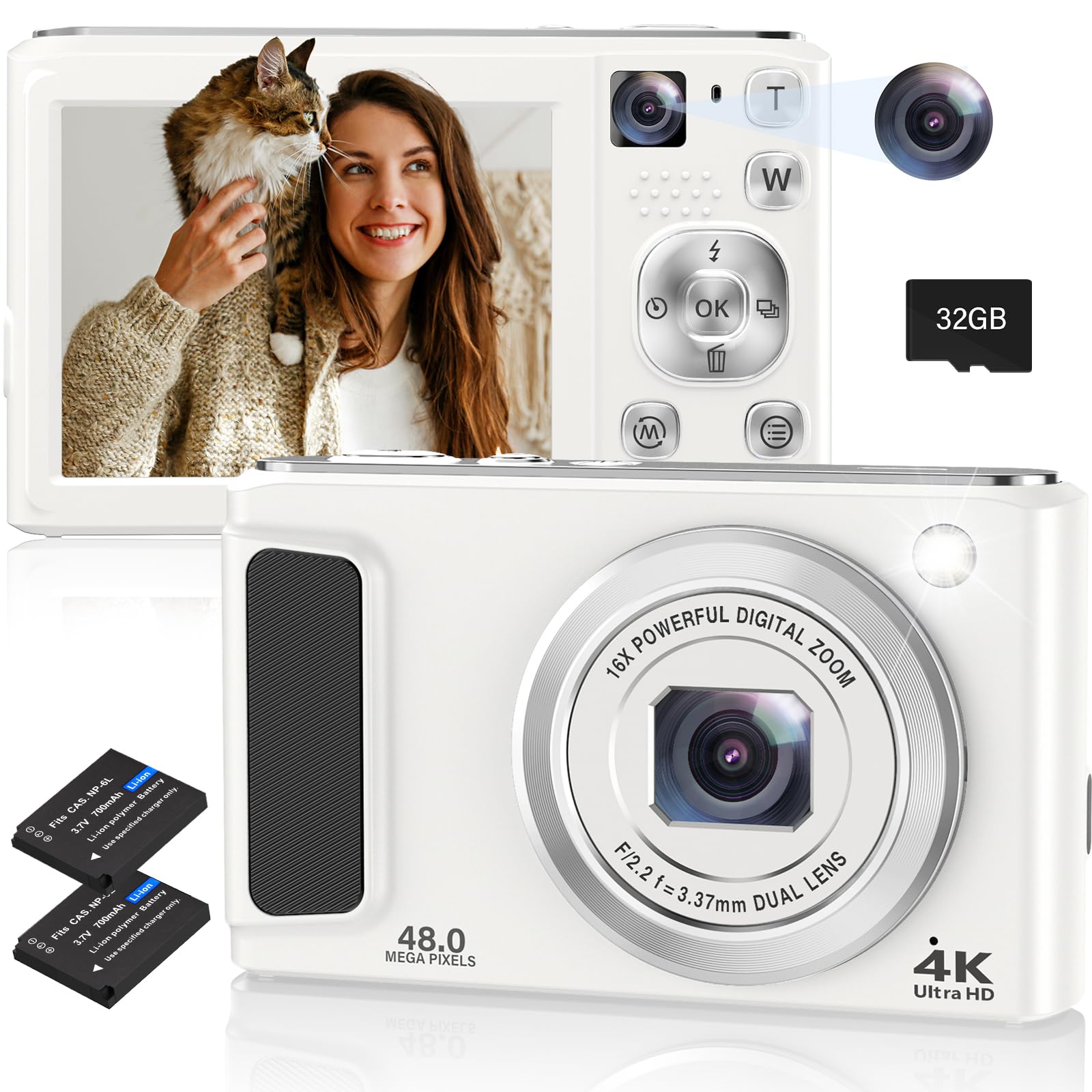 4K Digital Camera, 48MP Autofocus Cameras for Photography,Vlogging ...