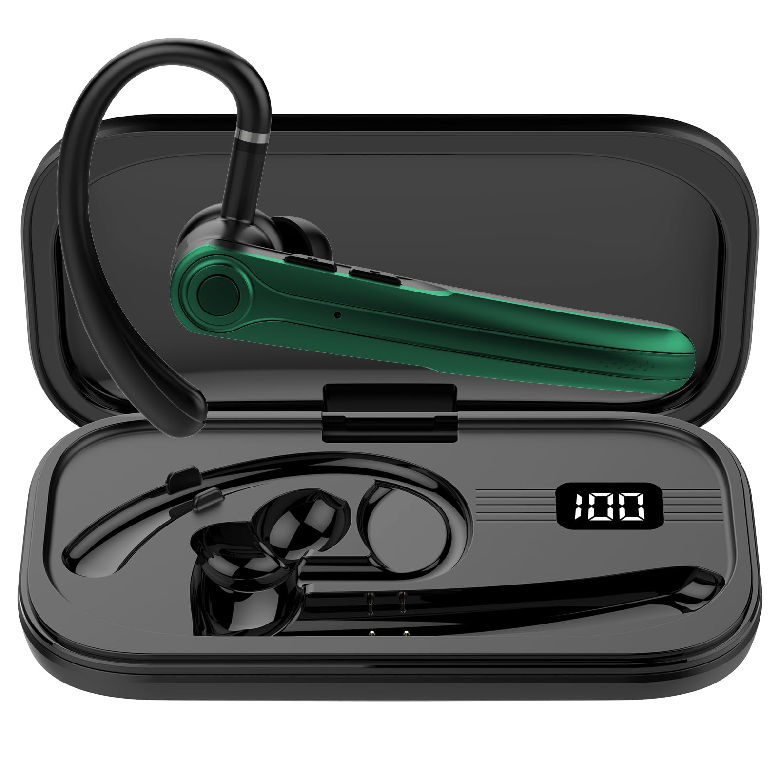 Atheewon Bluetooth Headset, Hrs Hands-Free Wireless Headset with Dual ...