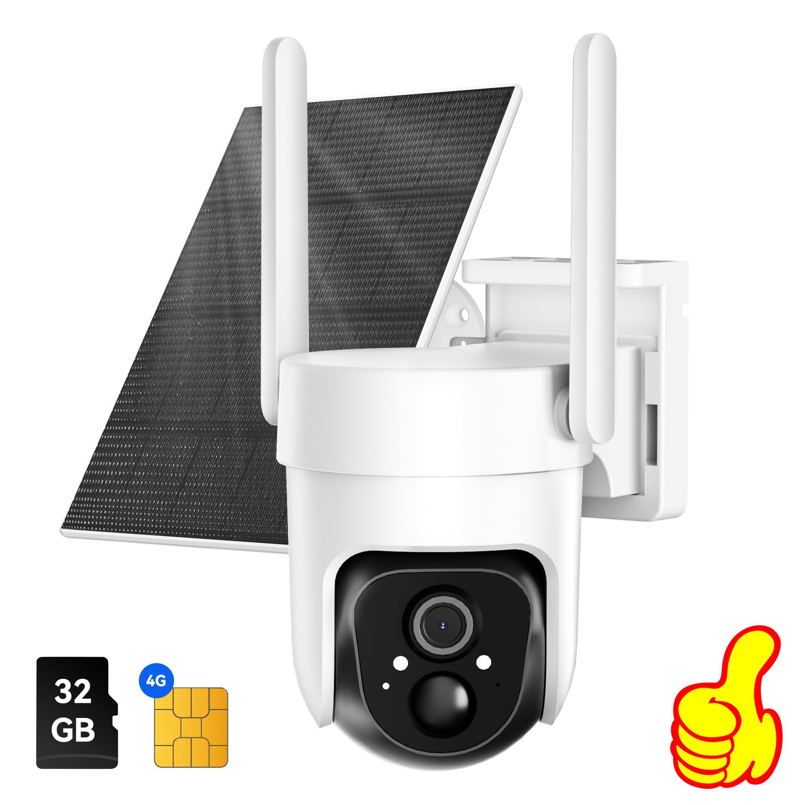 4G LTE Cellular Security Camera Includes SD&SIM Card(Verizon/AT&T/T ...