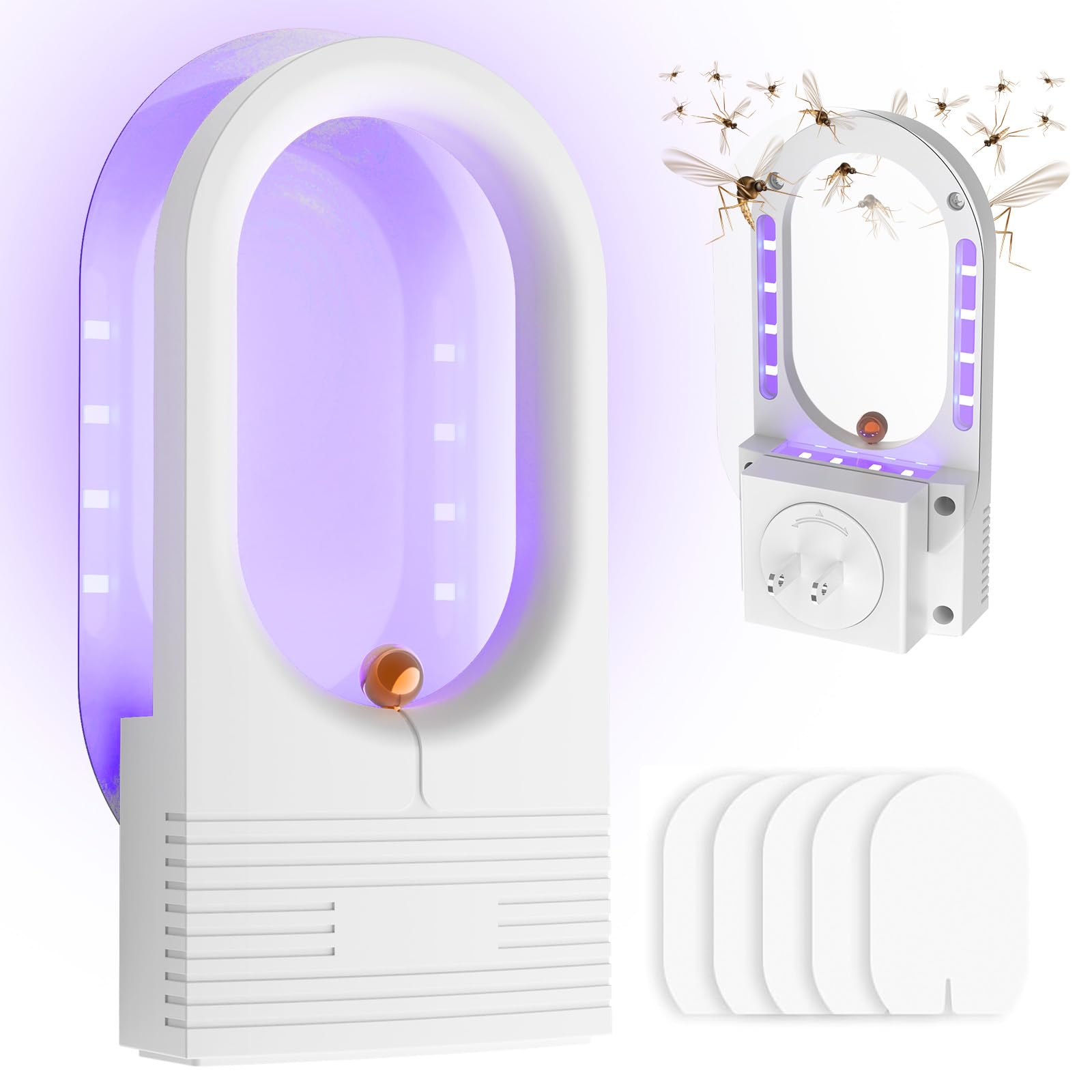 Flying Insect Trap, Insect Catcher, Indoor Fly Trap，Plug-in Bug Light ...